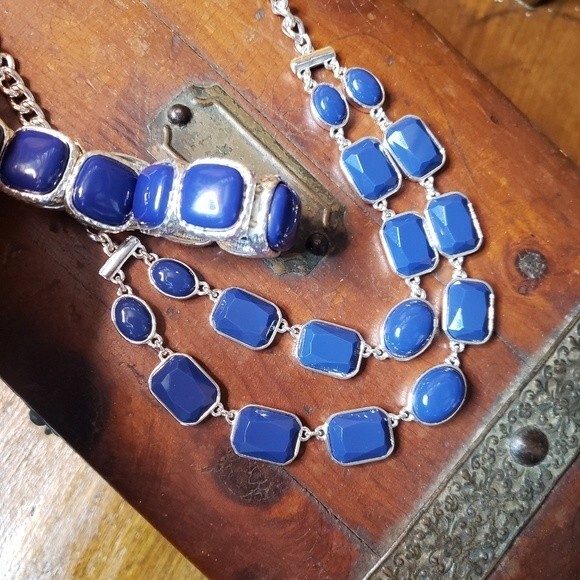 Liz Claiborne | Jewelry | Liz Claiborne Royal Blue Silver Set | Poshmark